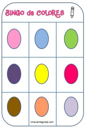 Divertido bingo de colores - Mi Aula Integrada