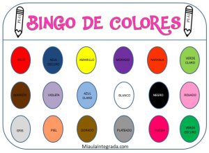 Divertido bingo de colores - Mi Aula Integrada